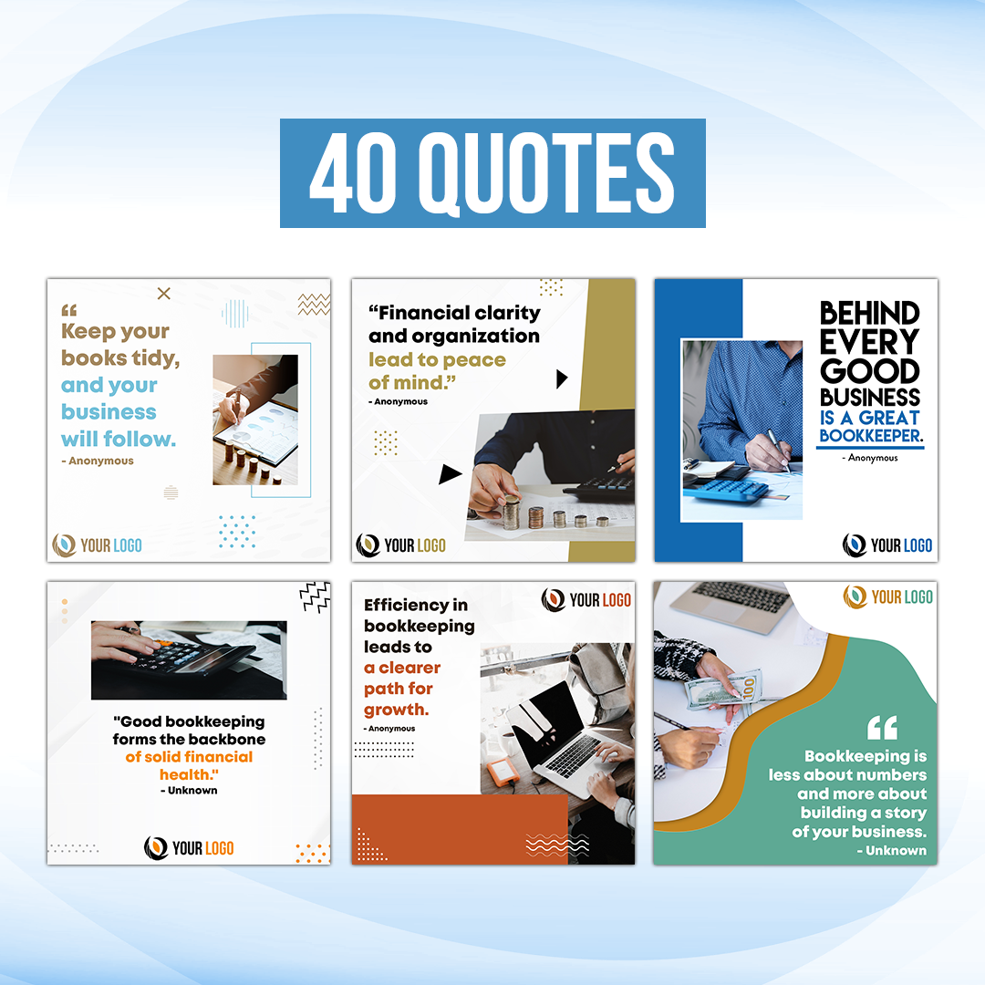 200 Premium Bookkeeping Posts for Social Media – Social Media Images
